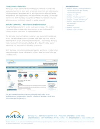 Workday for Higher Education | PDF