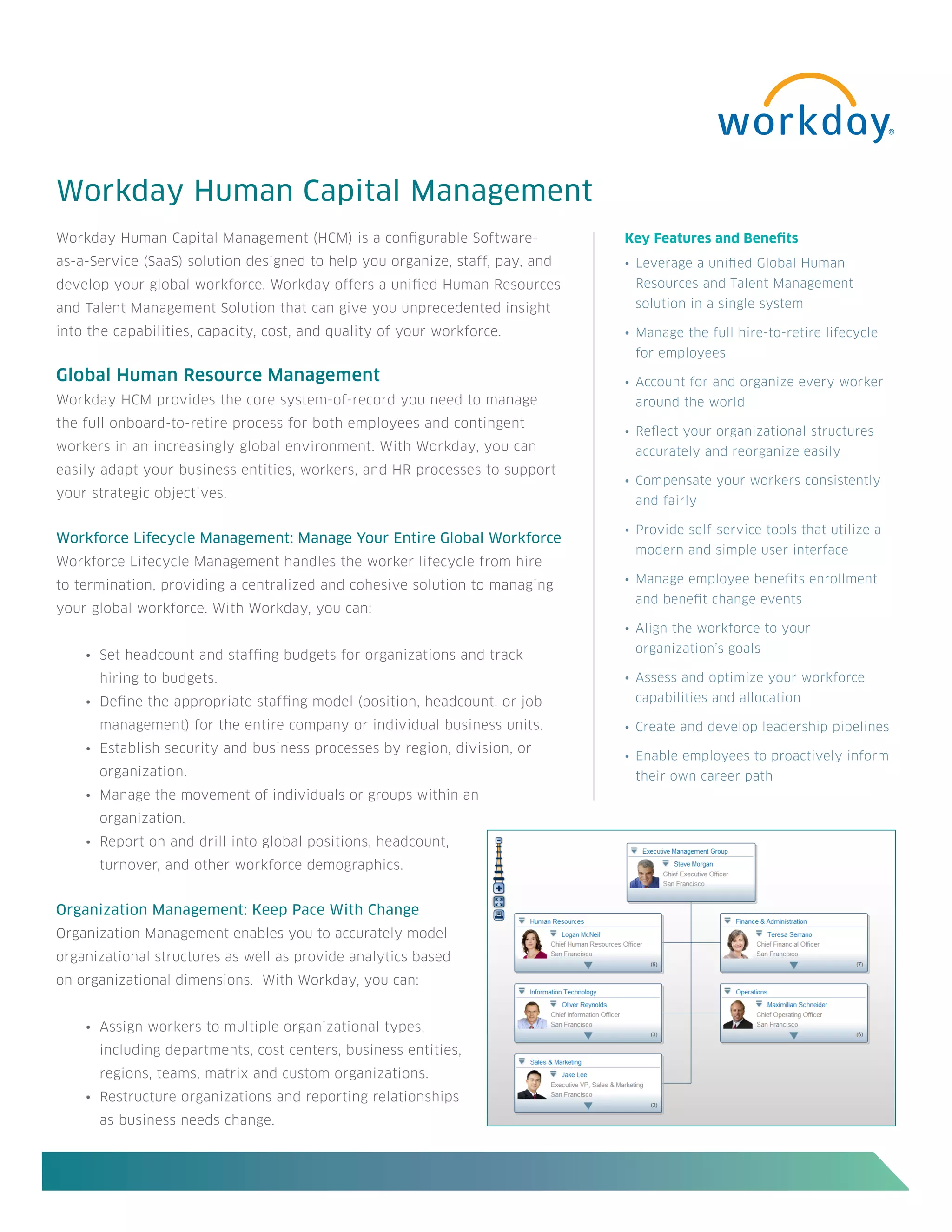 Workday Human Capital Management Datasheet | PDF
