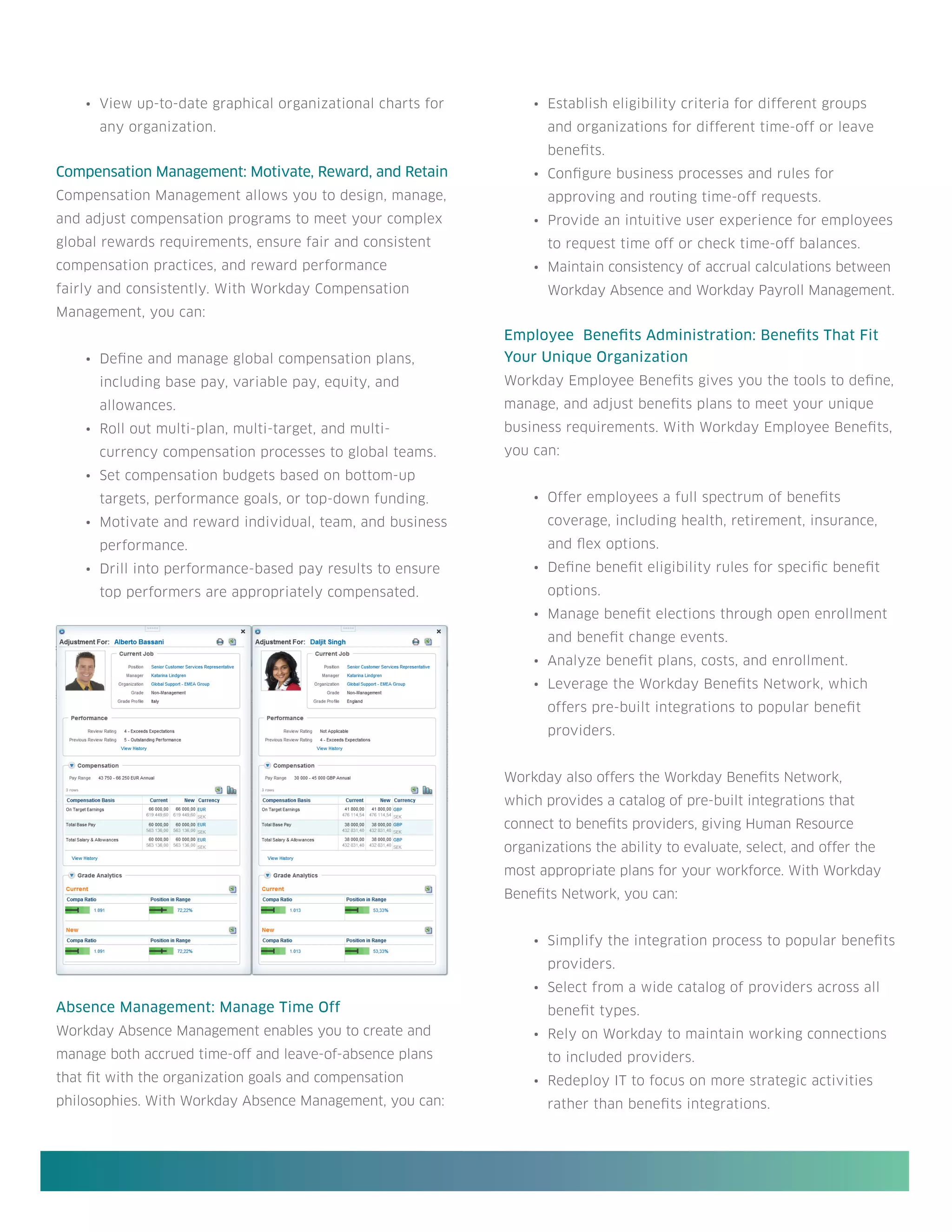 Workday Human Capital Management Datasheet | PDF