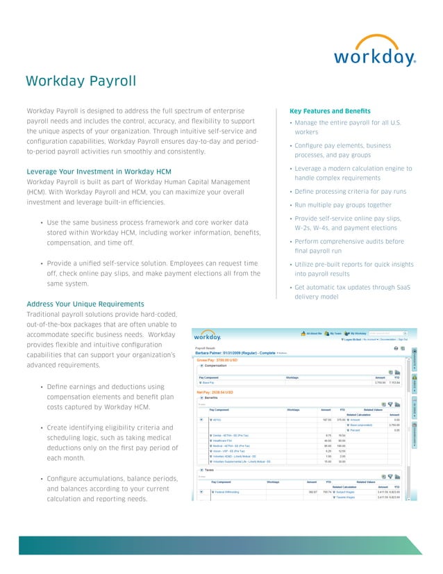 Workday Payroll Datasheet | PDF