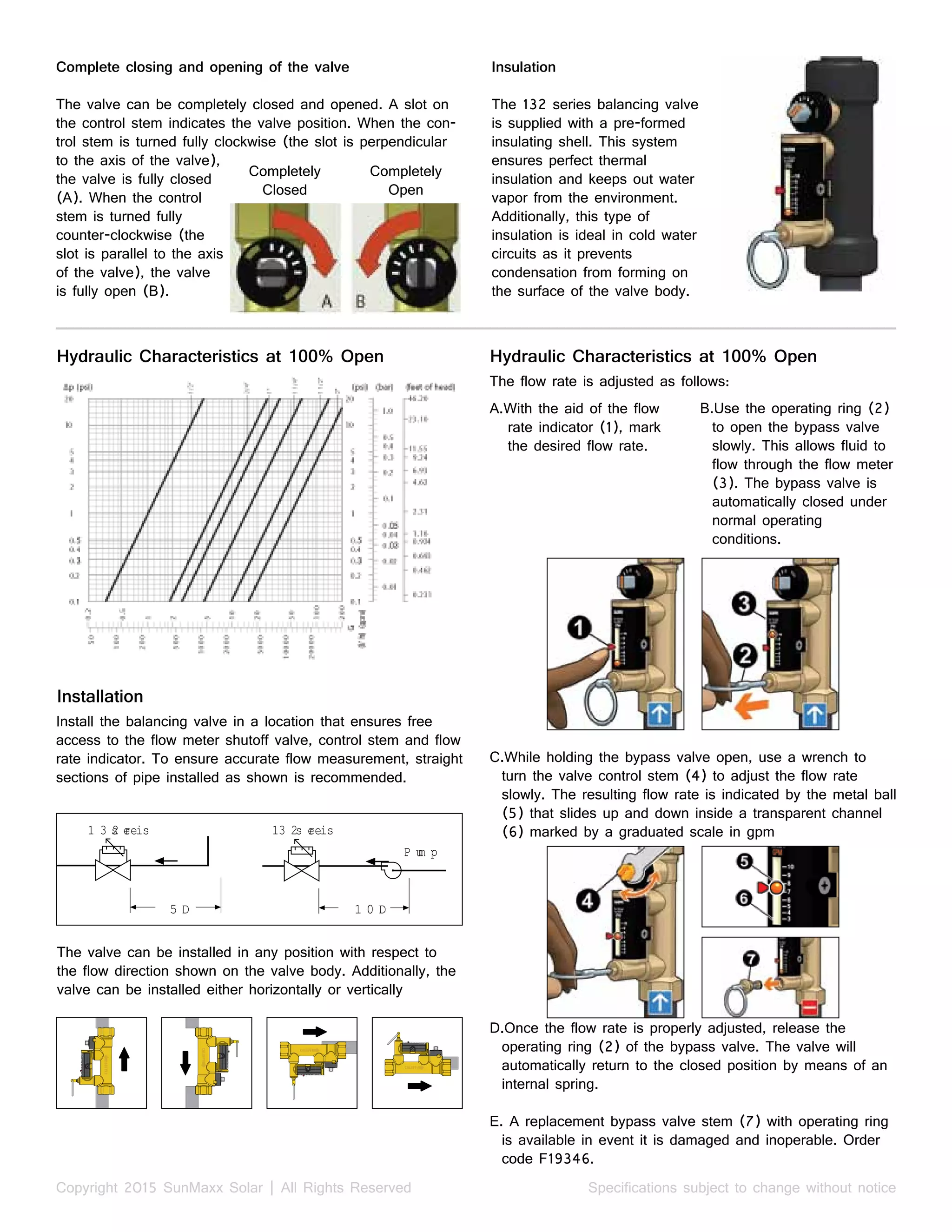 SunMaxx Datasheet Submittal - XMaxx Solar Hot Water Balancing Valves | PDF