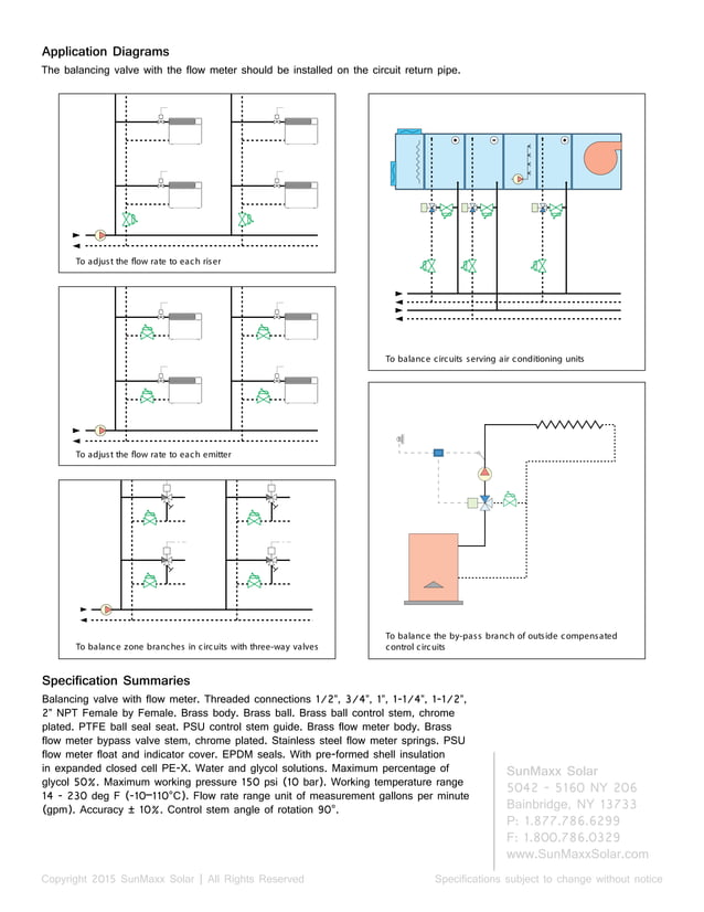 SunMaxx Datasheet Submittal - XMaxx Solar Hot Water Balancing Valves ...