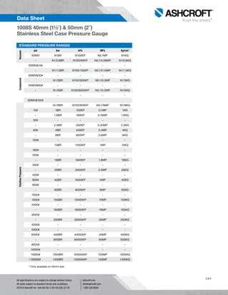 Datasheet 1008s 40_50mm_gauge | PDF