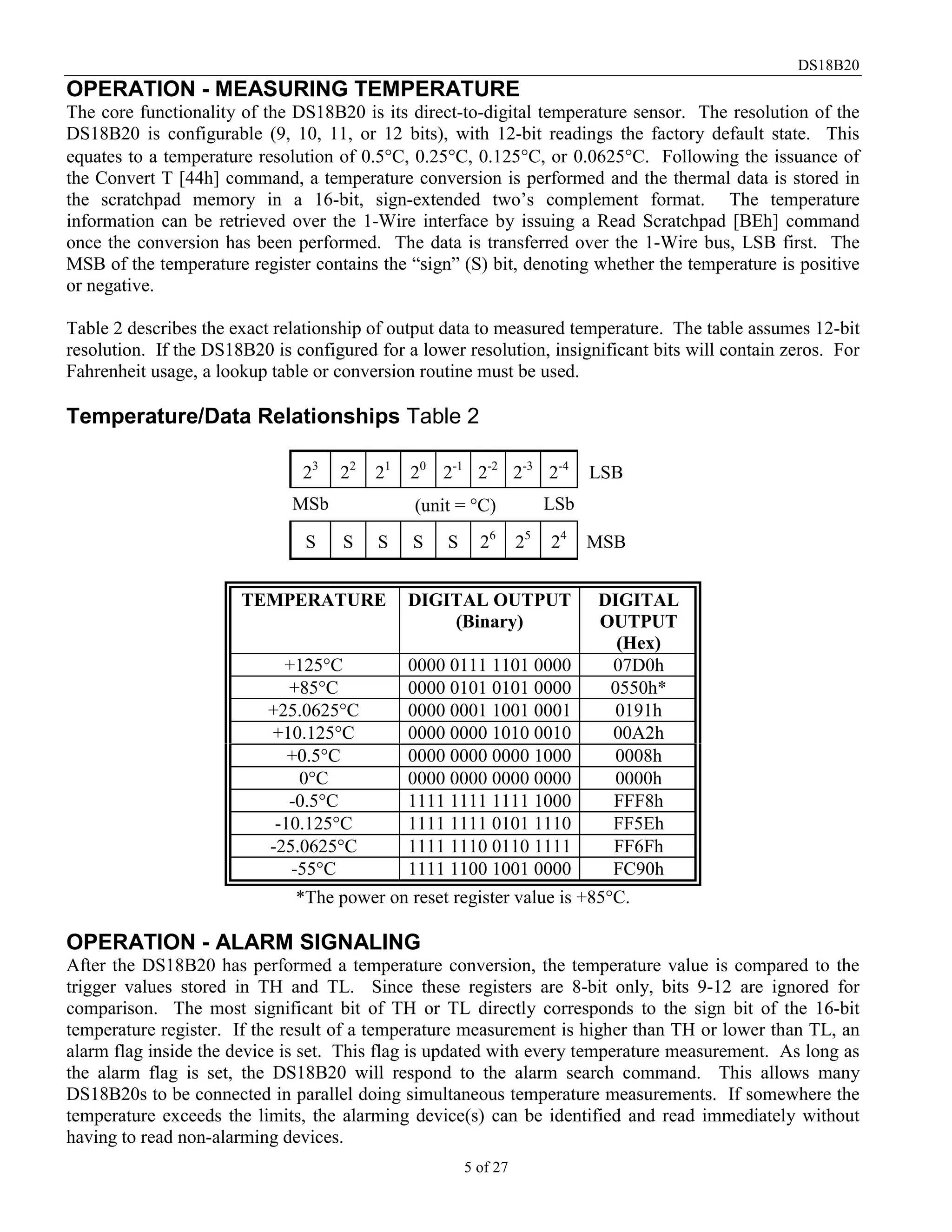 datasheet ic temperature DS18B20. OneWire digital thermometerpdf | PDF