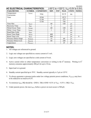 datasheet ic temperature DS18B20. OneWire digital thermometerpdf | PDF