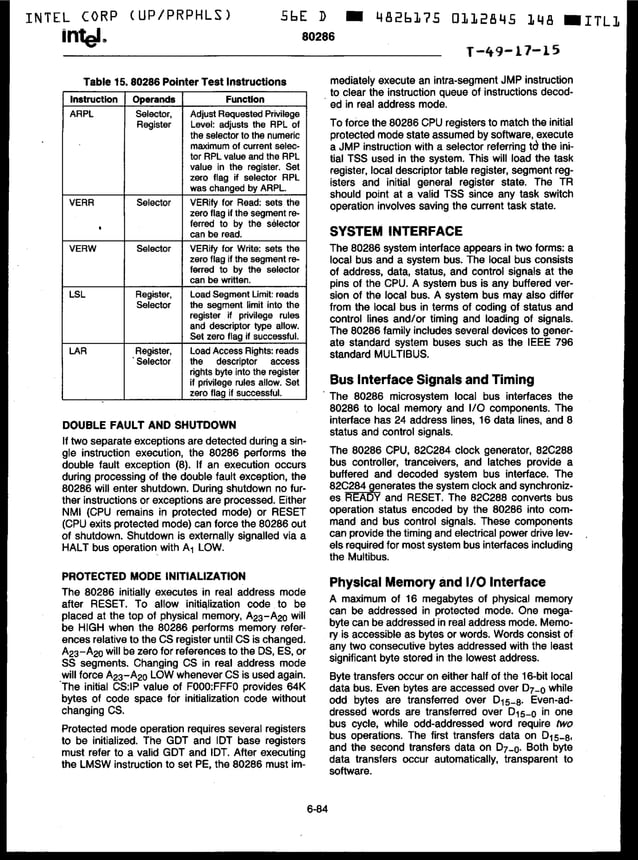 Datasheet 80286 | PDF
