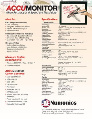Numonics AcuMonitor | PDF