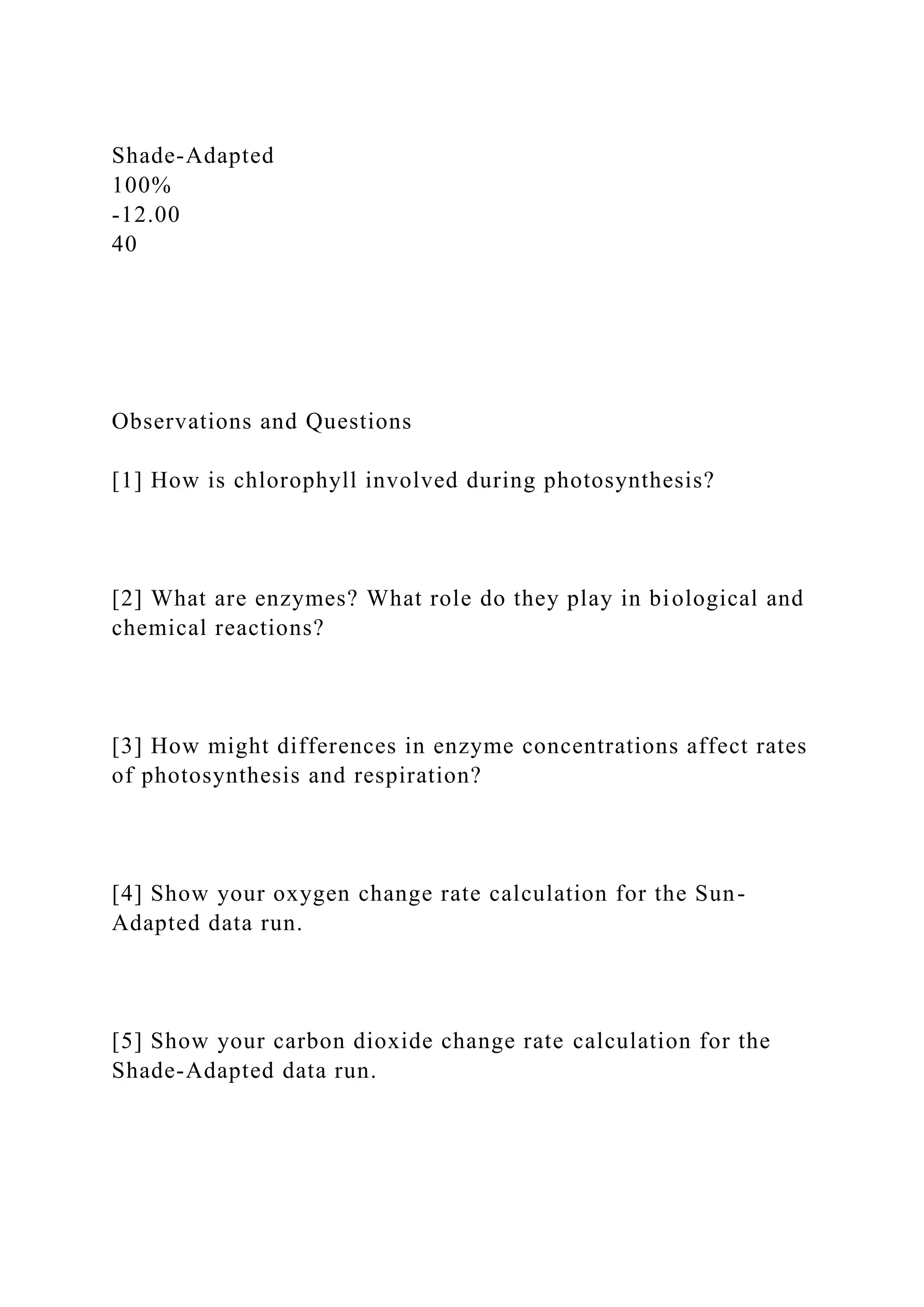Data Sheet Activity - Photosynthesis and RespirationAll Content.docx