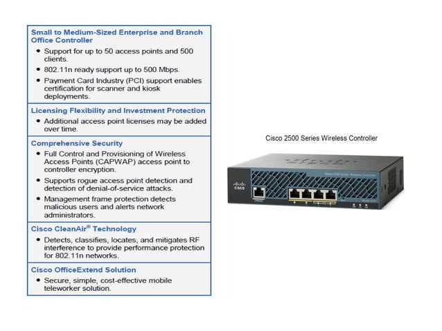 Datasheet Cisco AP1600series, AP2600series, AP Controller 2500 series | PPT