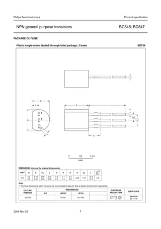 Datasheet bc547 | PDF