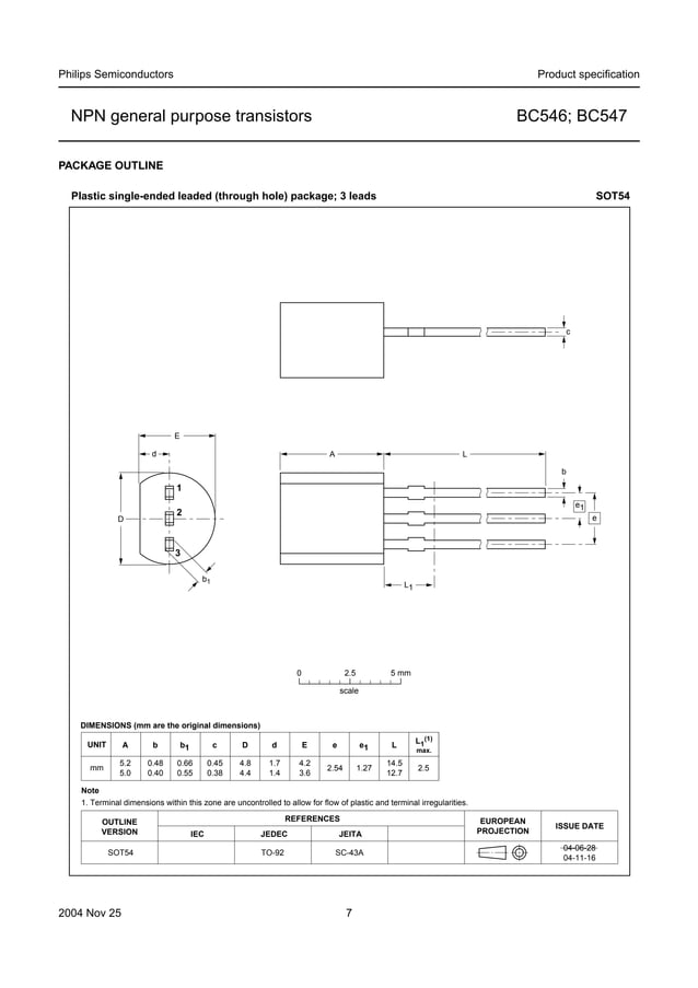 Datasheet bc547 | PDF