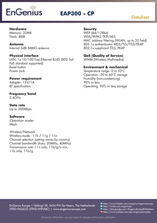 Datasheet EAP300-CP | PDF