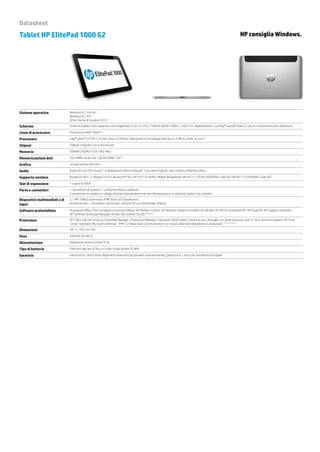 Tablet HP ElitePad 1000 G2 | PDF