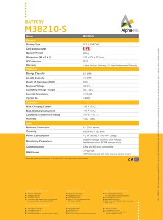 Datasheet M38210-S(Battery) | PDF
