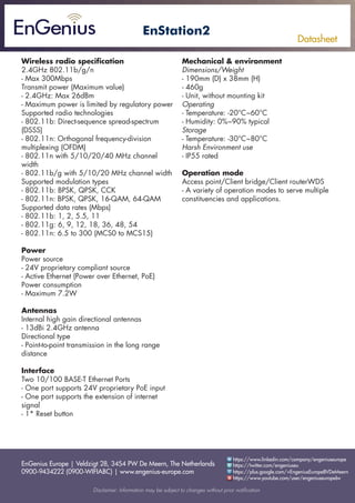 Datasheet EnGenius EnStation2 | PDF