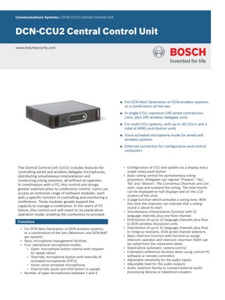 âm ly hội thảo trung tâm DCN-CCU2 | PDF