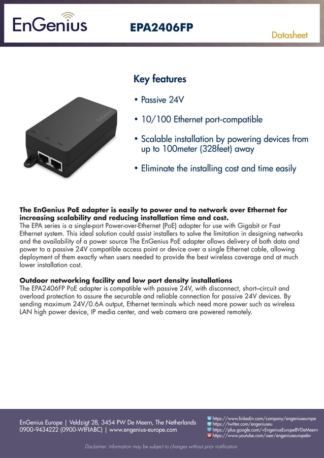 Datasheet EPA2406FP | PDF | Computer Networking | Computing