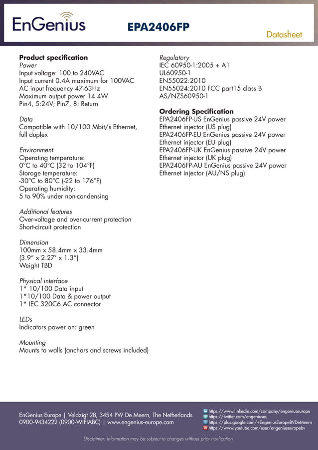 Datasheet EPA2406FP | PDF | Computer Networking | Computing