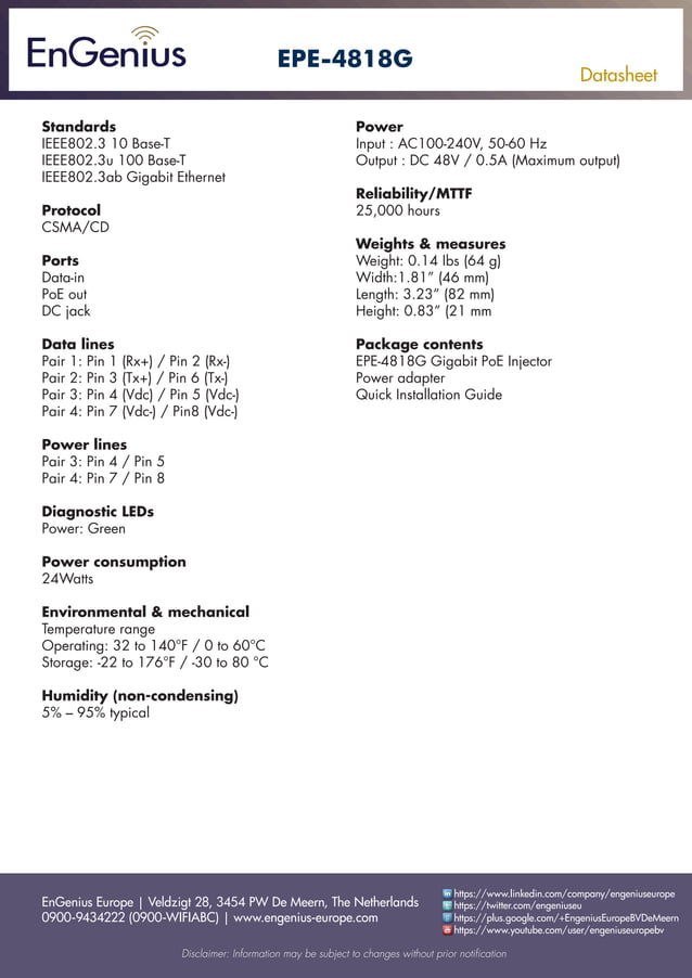 Datasheet EPE4818G | PDF