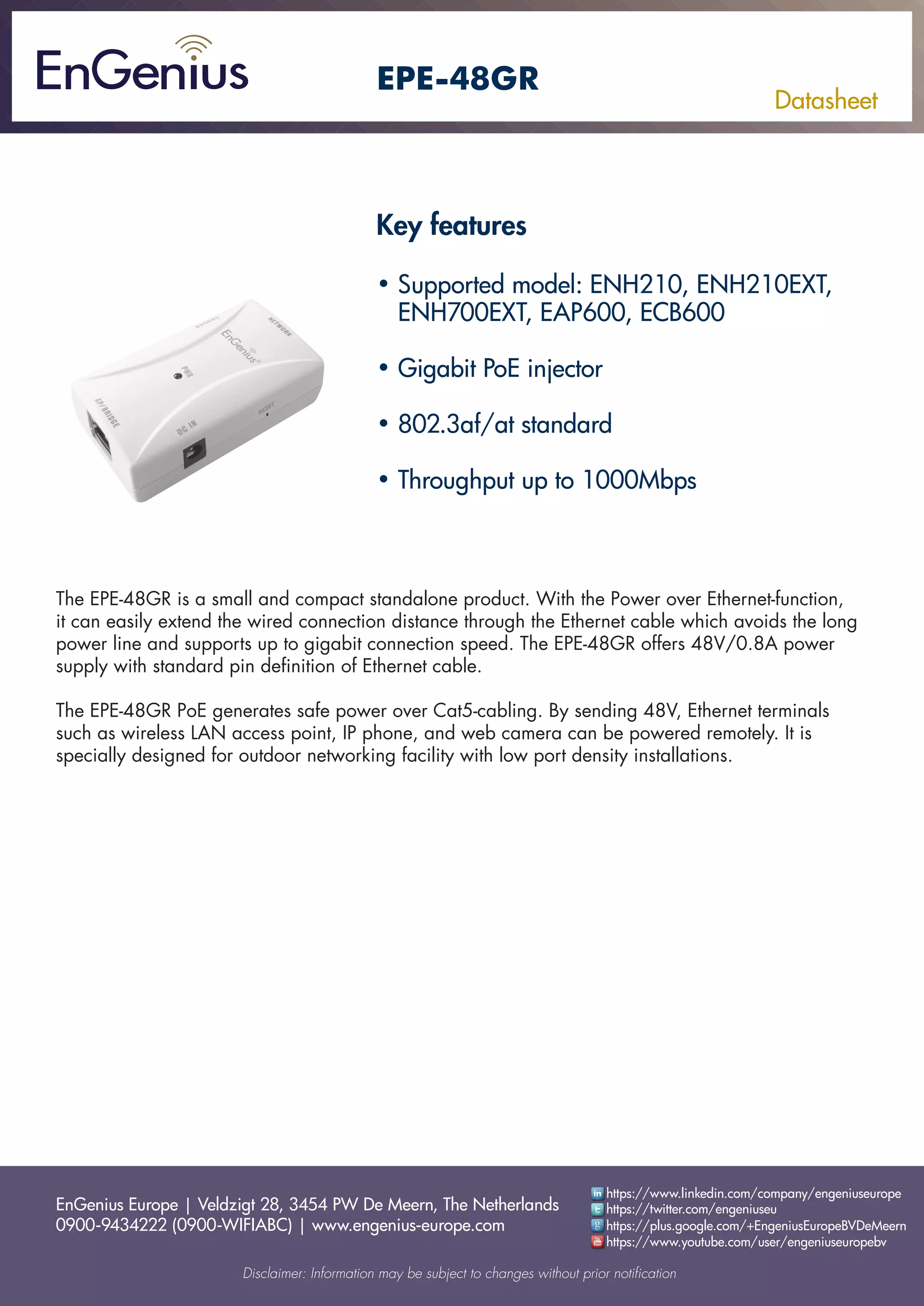 Datasheet EPE48GR | PDF