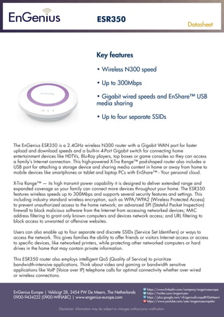 Datasheet ESR350 | PDF | Computer Networking | Computing