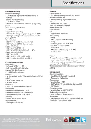 Datasheet EnGenius EWS210AP | PDF