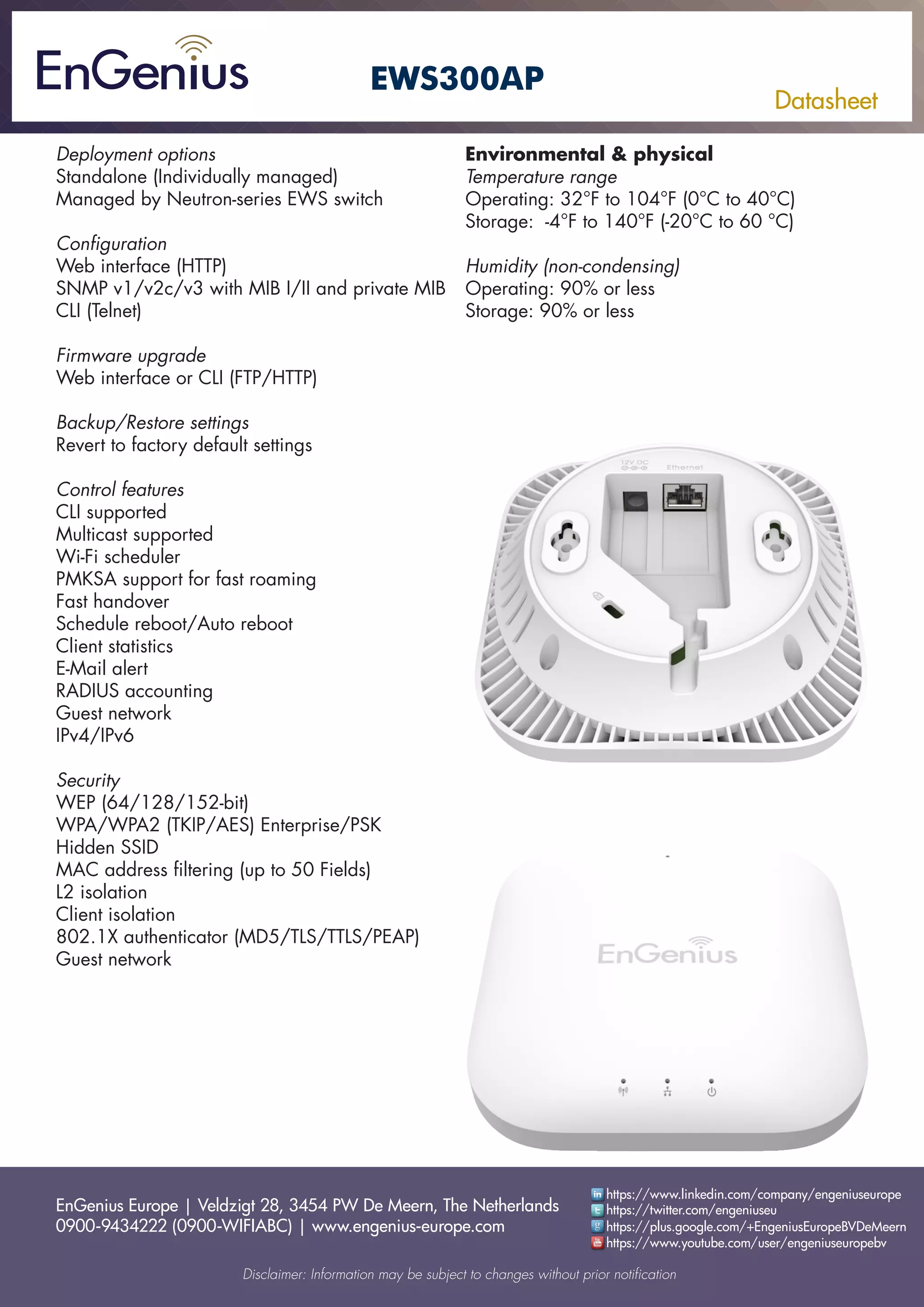 Datasheet EWS300AP | PDF