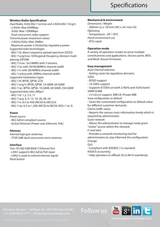 Datasheet EnGenius EWS660AP | PDF