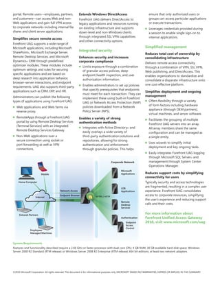 Datasheet Forefront Unified Access Gateway | PDF