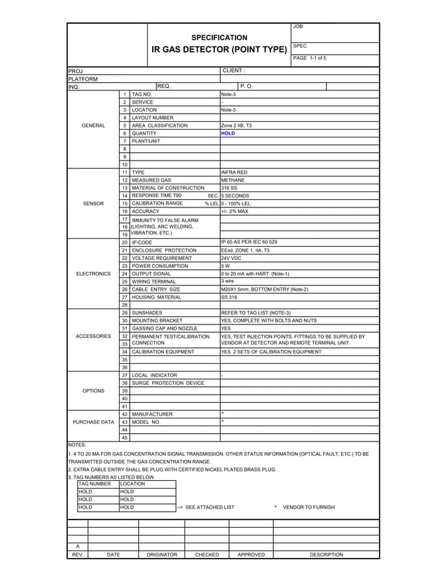 Oil and Gas Industry : Datasheet for Fire and Gas Detectors.pdf
