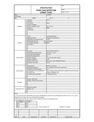 Oil and Gas Industry : Datasheet for Fire and Gas Detectors.pdf