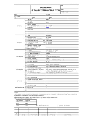 Oil and Gas Industry : Datasheet for Fire and Gas Detectors.pdf