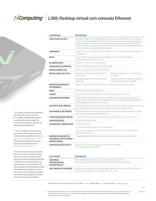 L-series: L300 Desktop virtual com conexão Ethernet | PDF