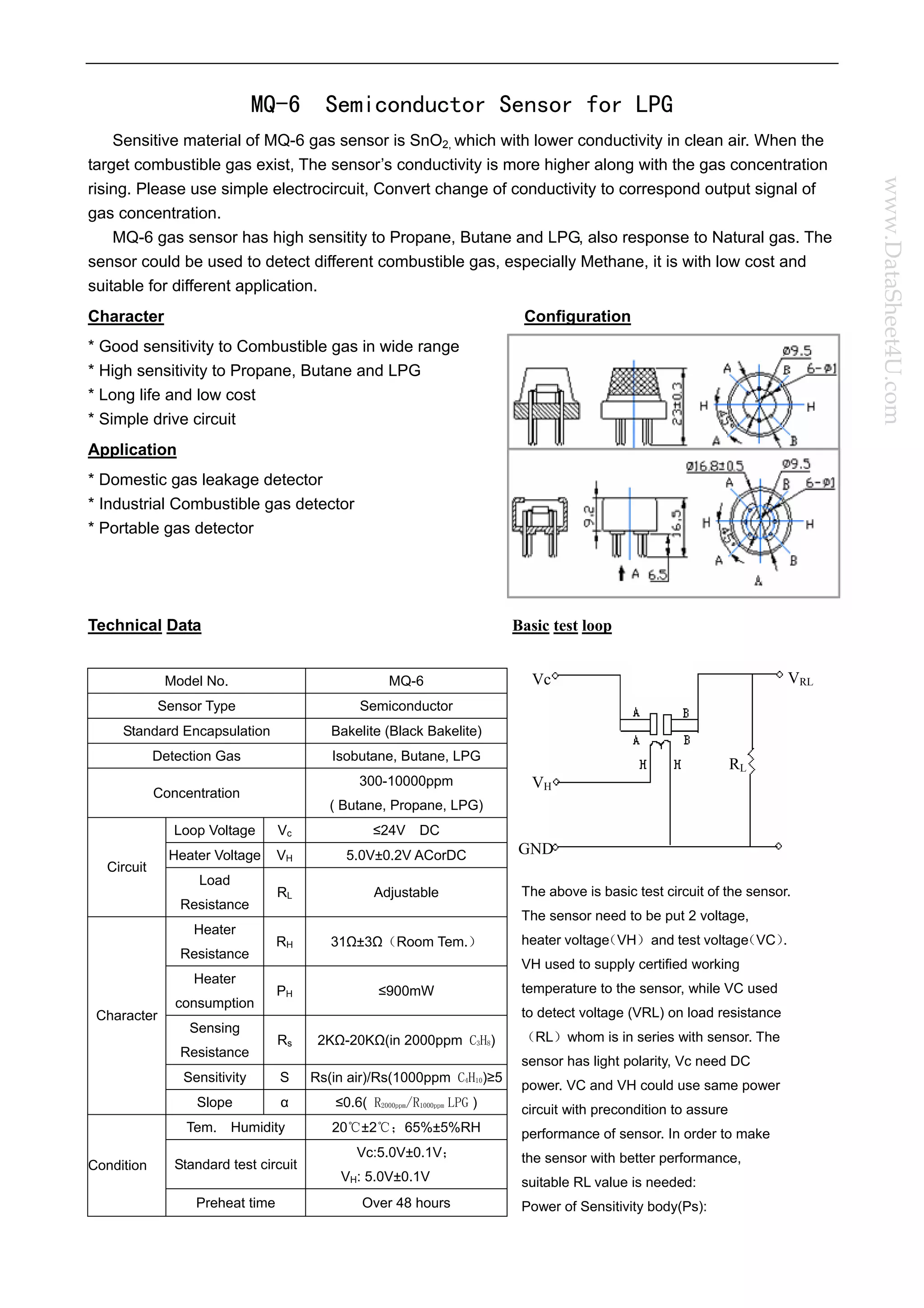 Datasheet mq6 | PDF