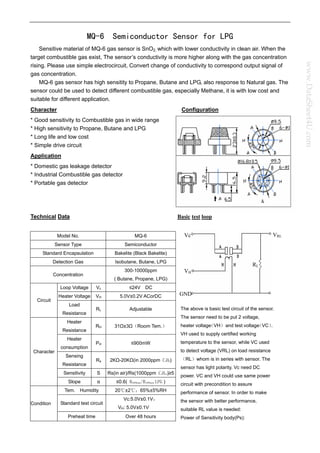 Datasheet mq6 | PDF
