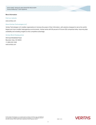 Datasheet nbu 5230 appliance vs media server | PDF