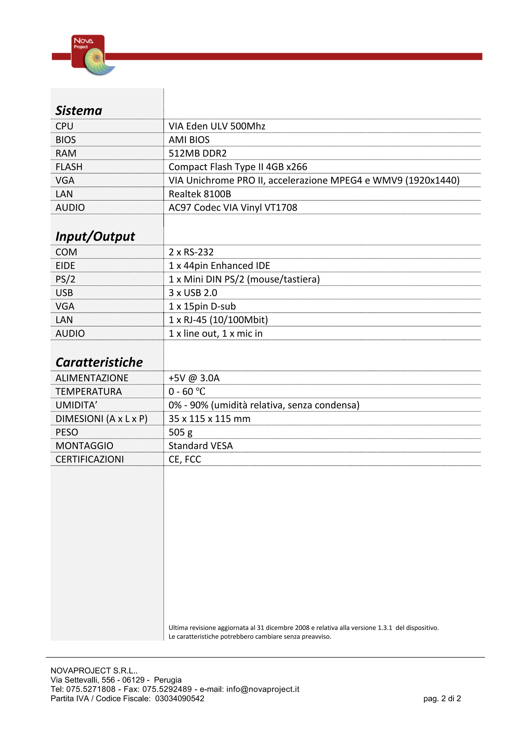 Datasheet NovaSun/NovaWind/NovaEnergy LOG | PDF | Computing | Technology & Computing