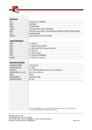 Datasheet NovaSun/NovaWind/NovaEnergy LOG | PDF