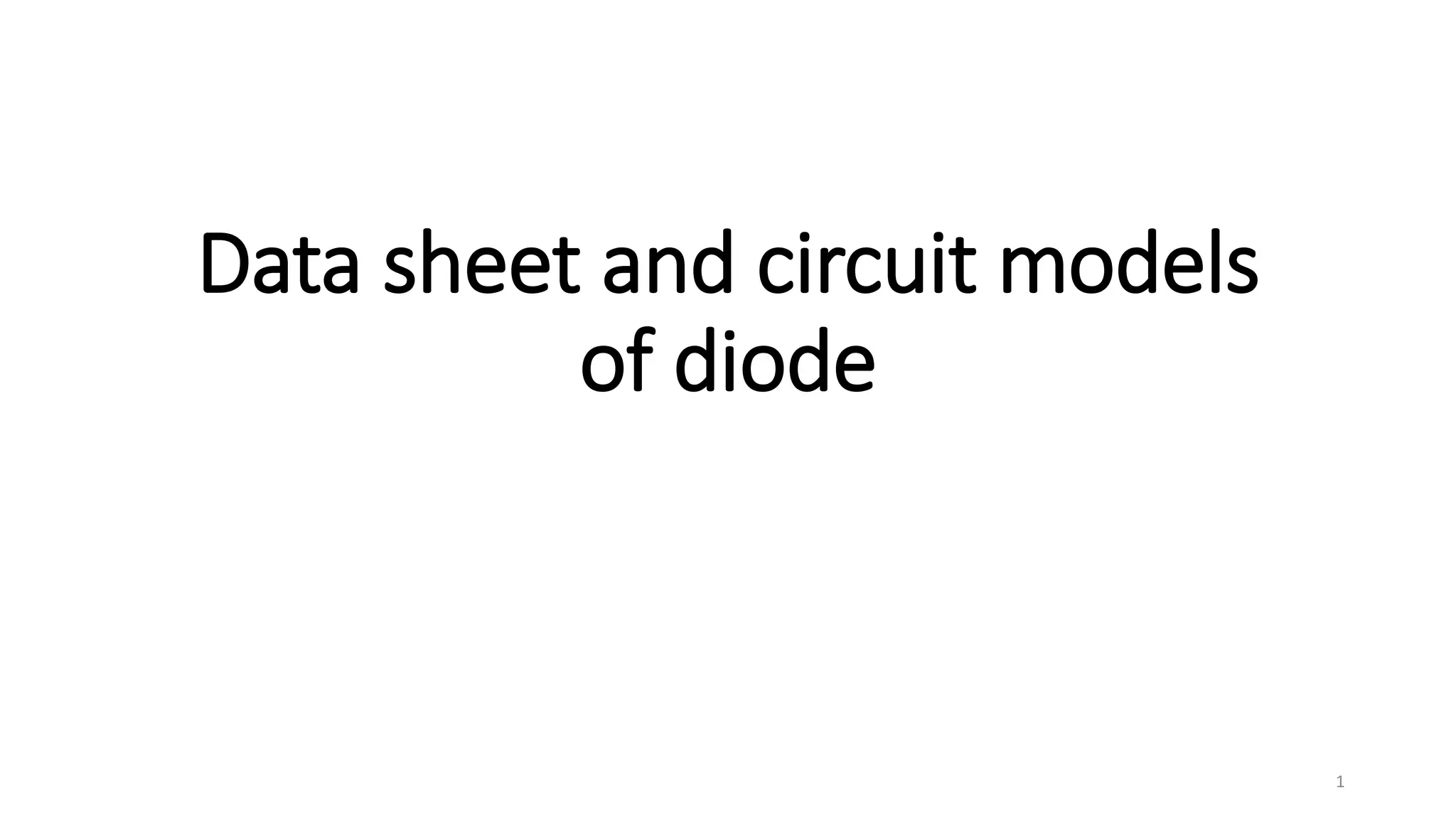 Data sheet of Diode.pptx