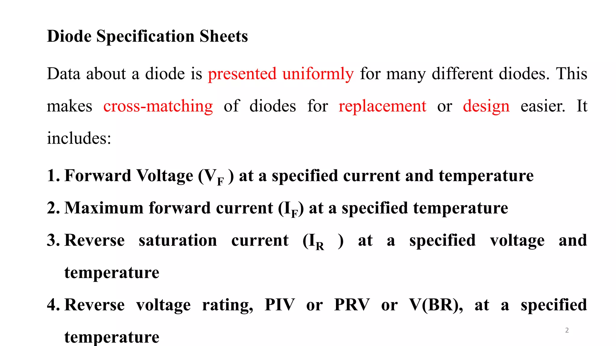 Data sheet of Diode.pptx | Free Download