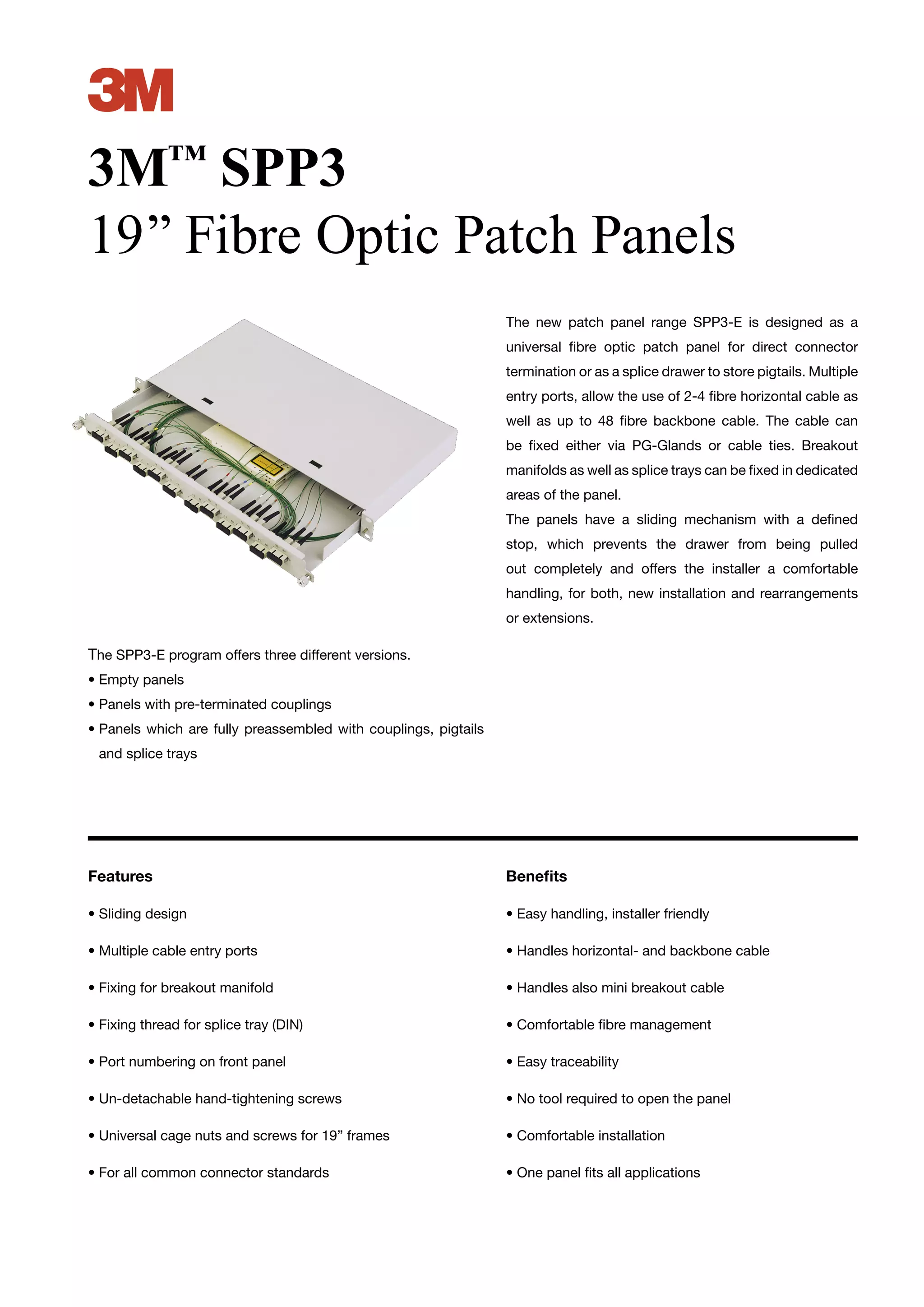 Data sheet patch panel de fibra optica | PDF