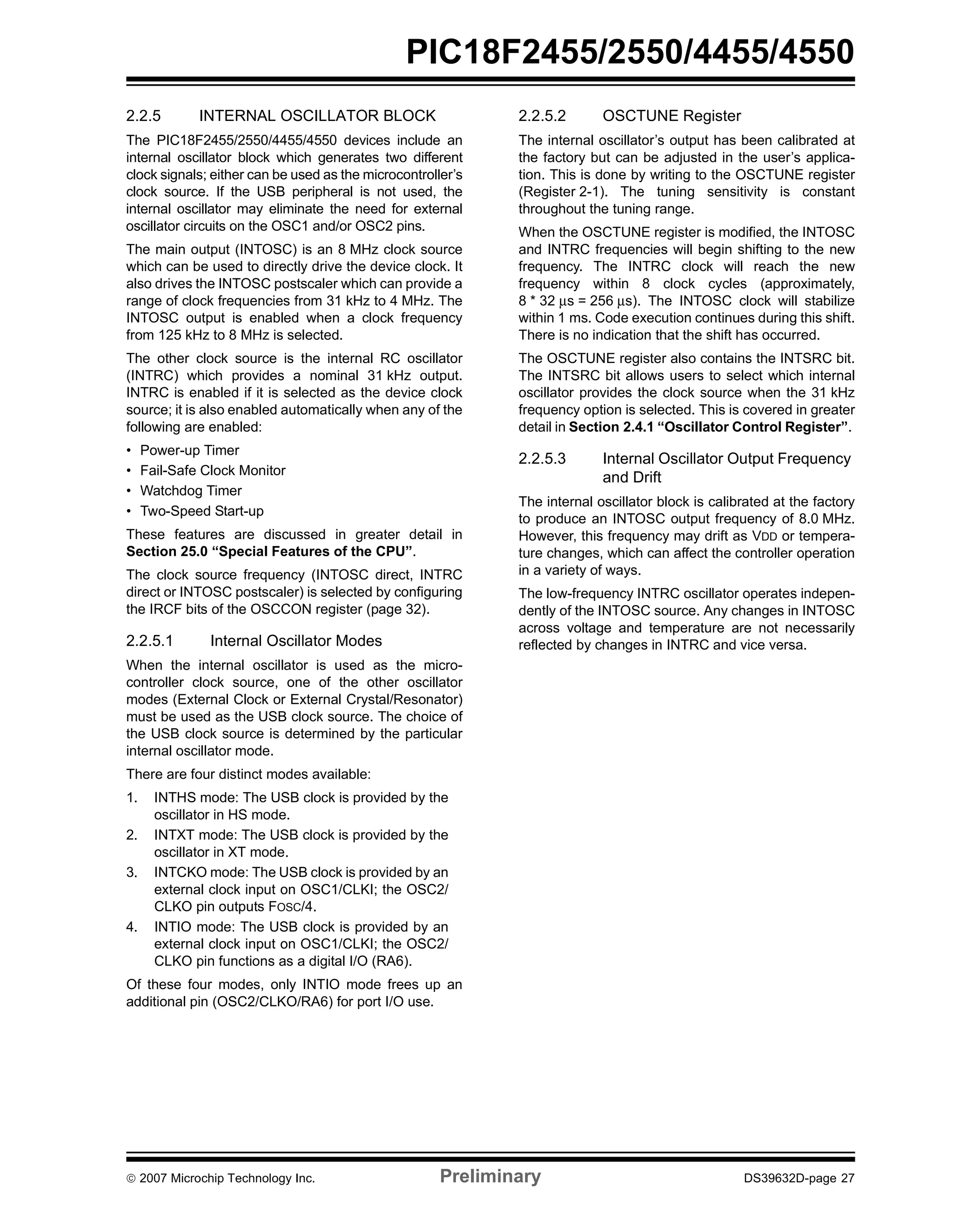 Datasheet pic 18f4550 | PDF