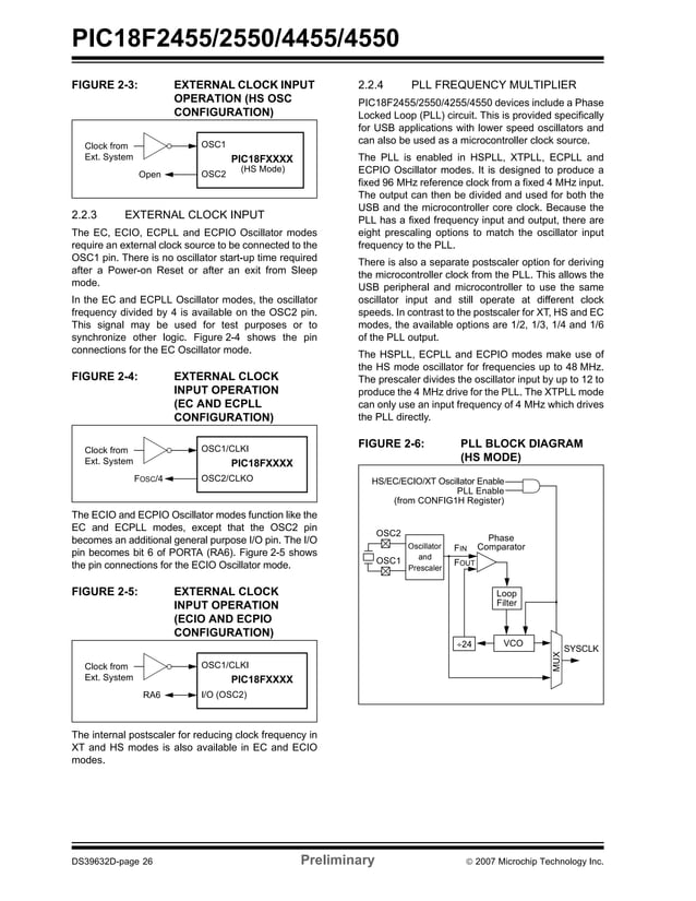 Datasheet pic 18f4550 | PDF
