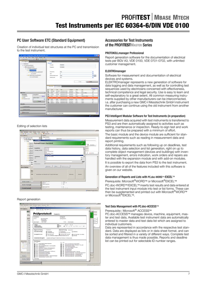Datasheet profitest mbase_mtech (1) | PDF