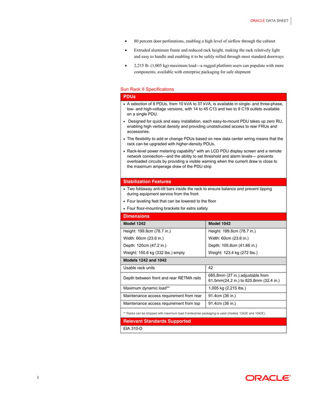Data sheet rack | PDF