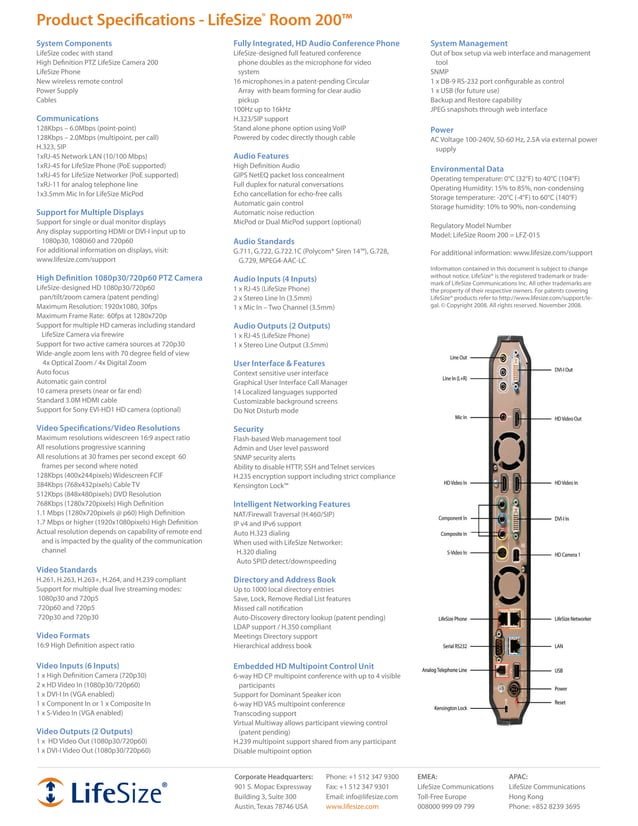 Datasheet room200 | PDF