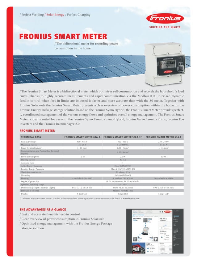 Fronius Smart Meter Datasheet | PDF | Internet of Things | Internet