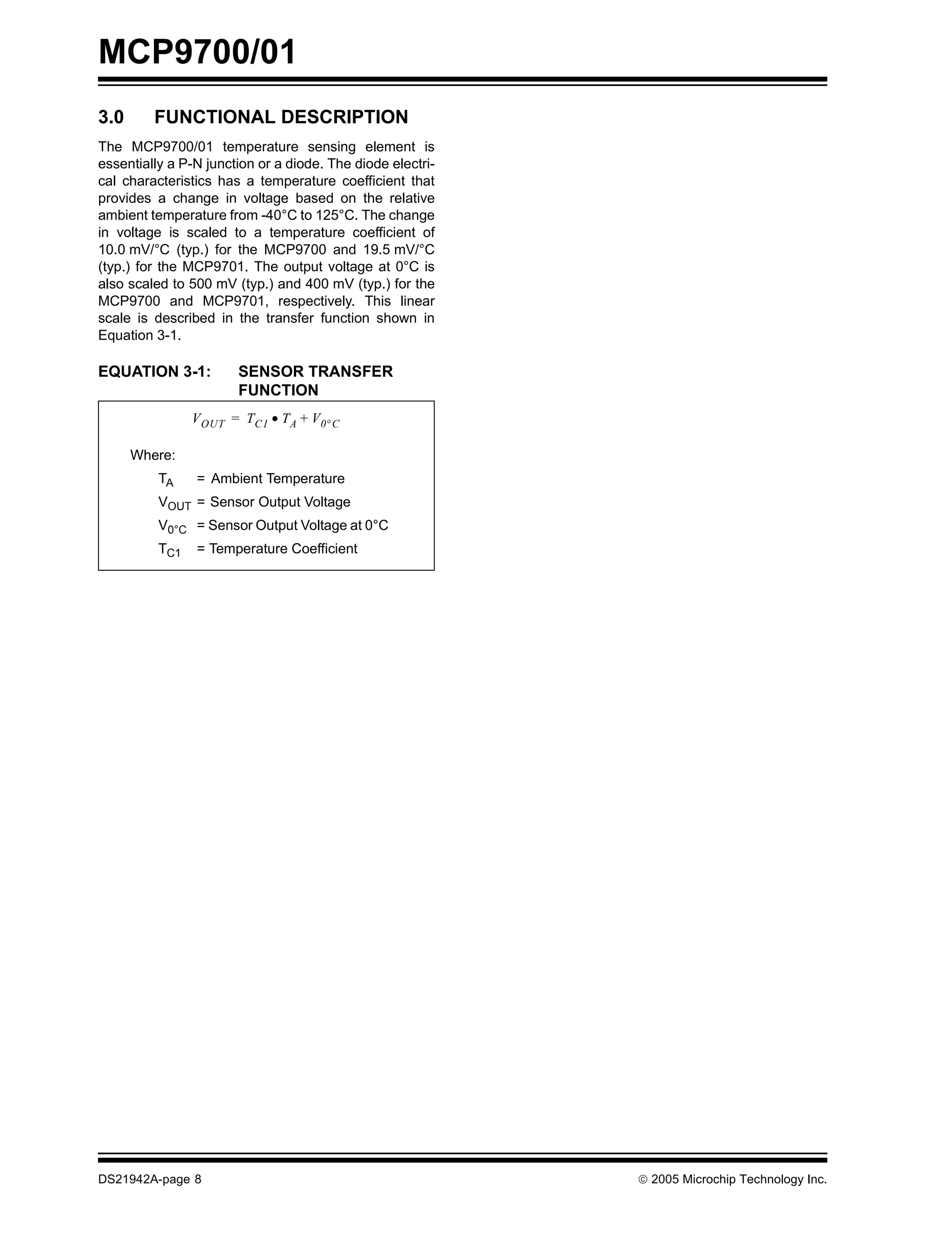 Datasheet sensor temperatura mcp9700 | PDF