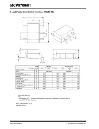 Datasheet sensor temperatura mcp9700 | PDF