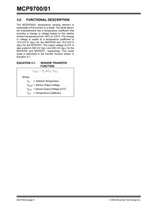 Datasheet sensor temperatura mcp9700 | PDF